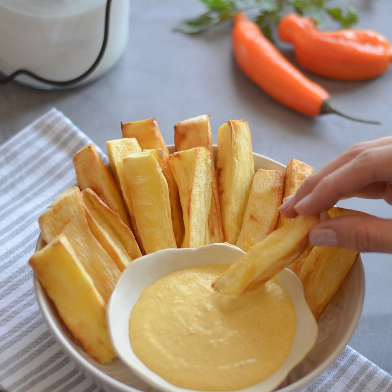 Fried Yuca with Creamy Chili Sauce – Instant Pot