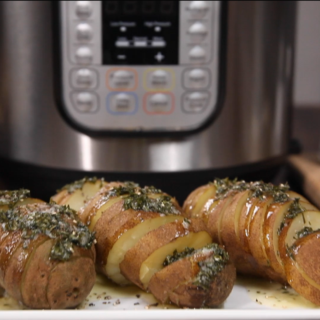 Hasselback Spiral Potatoes – Instant Pot