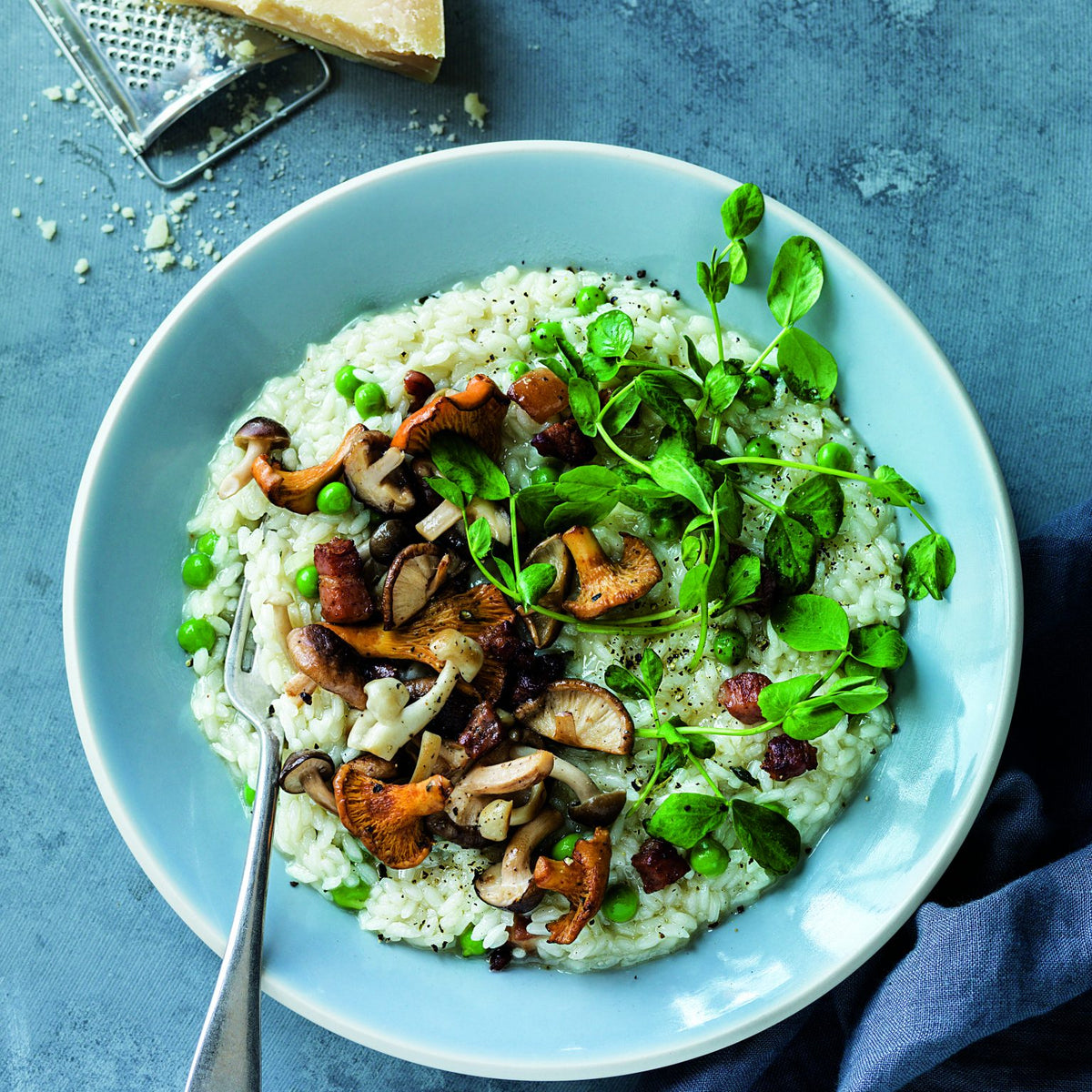 Risotto with Pancetta, Peas & Mushrooms – Instant Pot