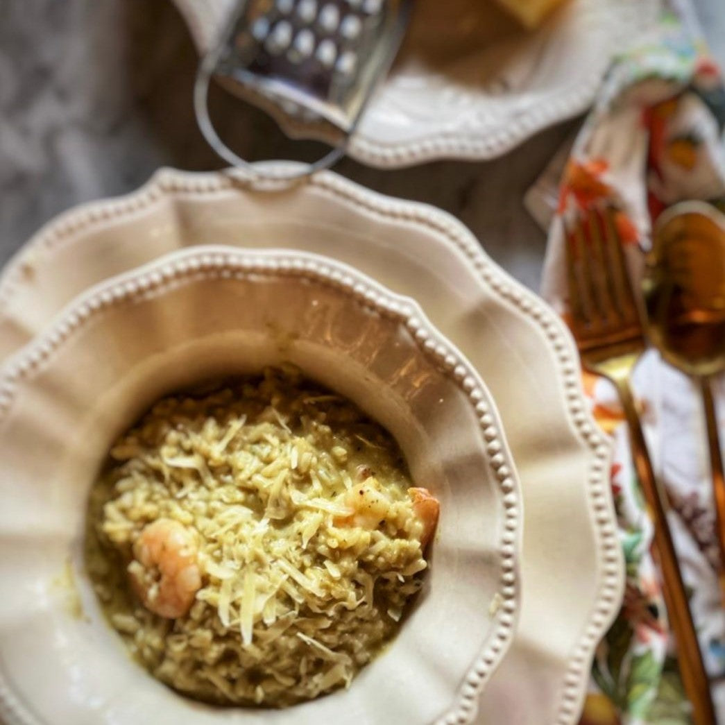 Pesto Shrimp Risotto – Instant Pot