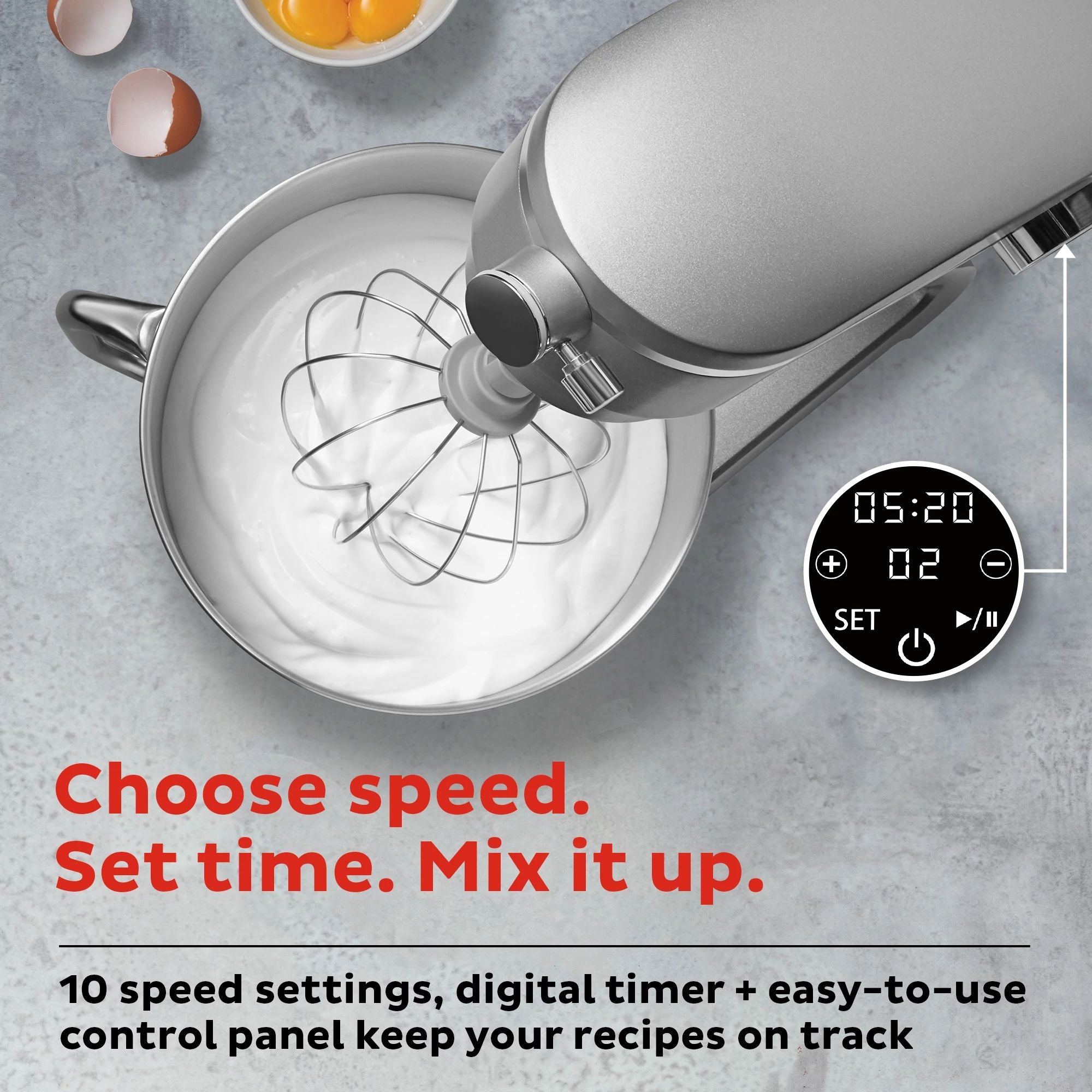 Instant Pot® 7.4QT Stand Mixer Pro Series, Silver